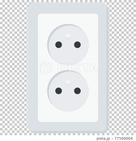 Vertical C-type electric socket - Stock Illustration [77500004] - PIXTA