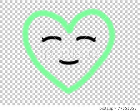Smile healing heart green - Stock Illustration [77553355] - PIXTA