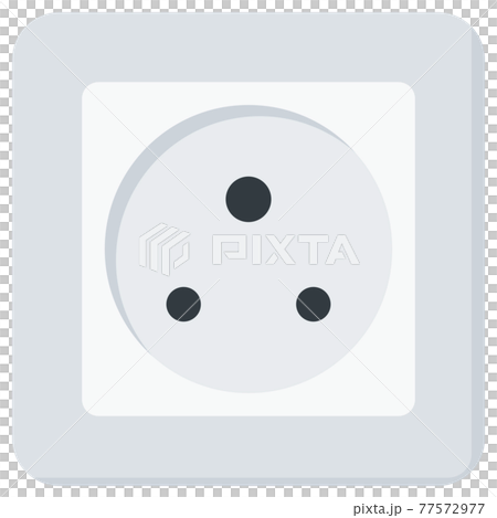 Square D-shaped electric socket - Stock Illustration [77572977] - PIXTA