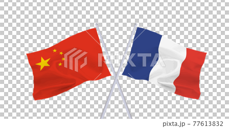 French and Chinese flags - Stock Illustration [77613832] - PIXTA