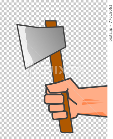 Arm of a man with an ax - Stock Illustration [77618063] - PIXTA