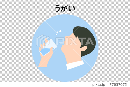 Male version gargling icon - Stock Illustration [77637075] - PIXTA