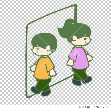 People going in and out - Stock Illustration [77671785] - PIXTA