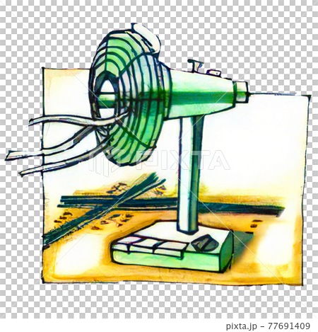 Showa style electric fan illustration - Stock Illustration [77691409 ...