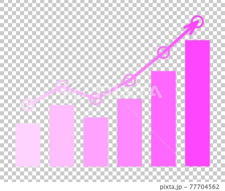 Increasing bar and line charts - Stock Illustration [77704562] - PIXTA