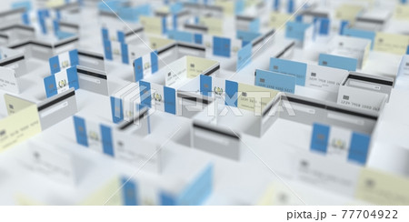 Fictional credit card maze with flag of...のイラスト素材 [77704922] - PIXTA