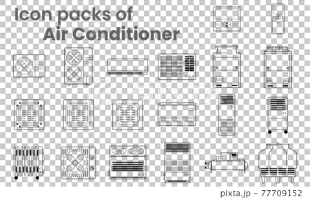 Icon packs of outline vector of HVAC Aircon - Stock Illustration ...