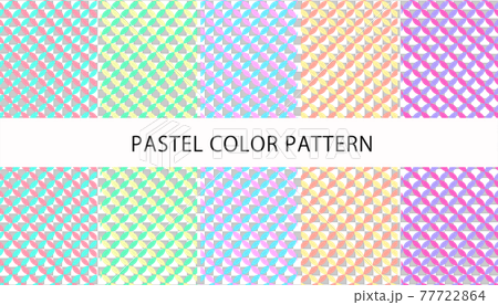 Pastel color Japanese pattern - Stock Illustration [77722864] - PIXTA