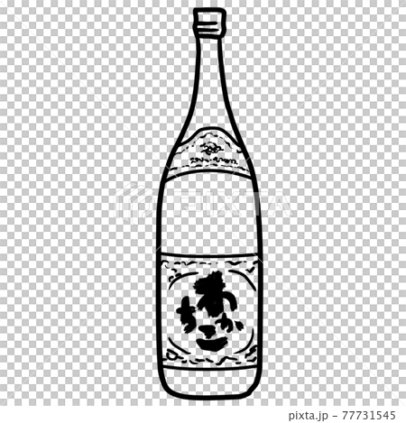 Realistic sake line drawing - Stock Illustration [77731545] - PIXTA