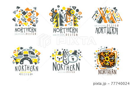 Northern Logo Original Design Template with...のイラスト素材 [77740024] - PIXTA