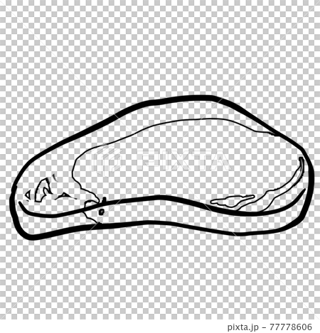 Realistic pork loin line drawing - Stock Illustration [77778606] - PIXTA