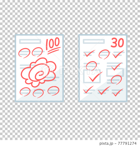 100-point and red-point test - Stock Illustration [77791274] - PIXTA