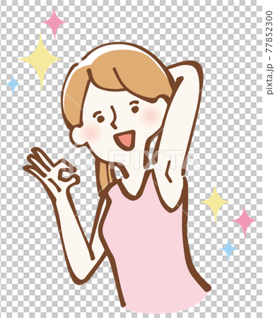 Pretty waki woman - Stock Illustration [77852300] - PIXTA