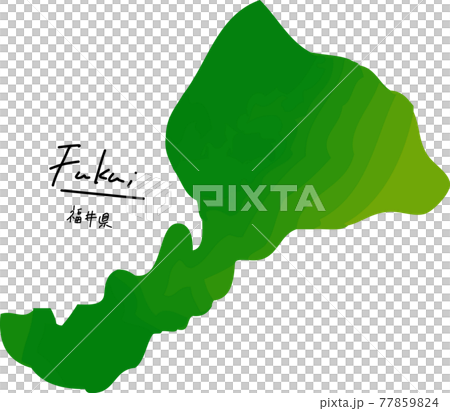 Fukui prefecture map illustration vector - Stock Illustration [77859824 ...