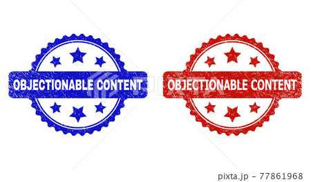 OBJECTIONABLE CONTENT Rosette Watermarks with...のイラスト素材 [77861968] - PIXTA