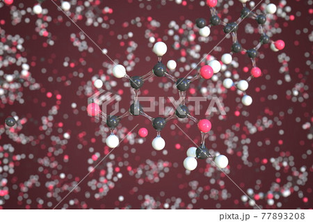 Vanillin molecule, scientific molecular model,...のイラスト素材 [77893208] - PIXTA