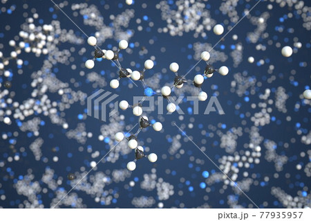 Molecule of tributylamine, conceptual molecular...のイラスト素材 [77935957 ...