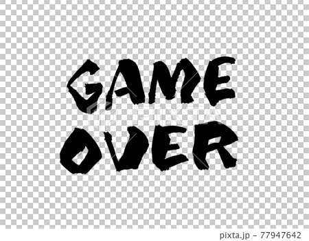 Game over game over character brush character - Stock Illustration ...