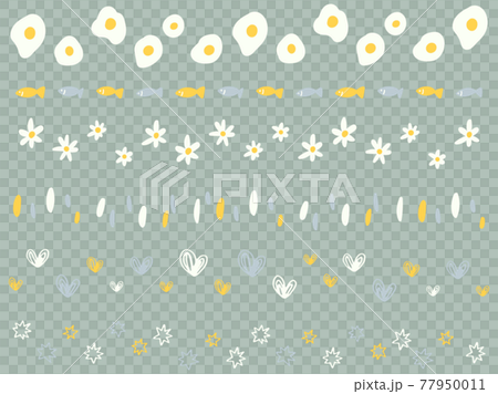 Blue yellow white three color line set - Stock Illustration [77950011 ...