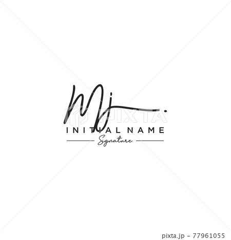 Letter MJ Signature Logo Template Vectorのイラスト素材 [77961055] - PIXTA