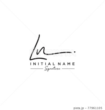Letter LN Signature Logo Template Vectorのイラスト素材 [77961105] - PIXTA