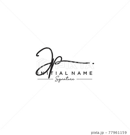Letter JP Signature Logo Template Vectorのイラスト素材 [77961159] - PIXTA