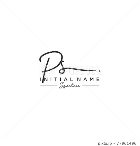 Letter PS Signature Logo Template Vectorのイラスト素材 [77961496] - PIXTA