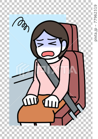 Motion sickness nausea woman - Stock Illustration [77962319] - PIXTA
