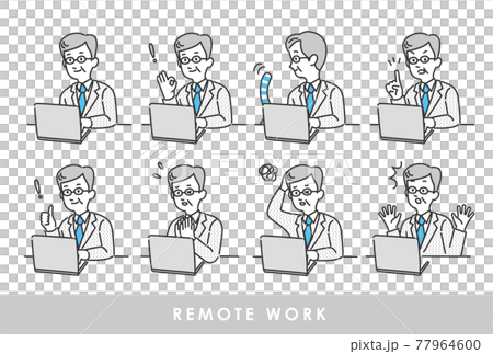 Set material of facial expression pattern... - Stock Illustration ...