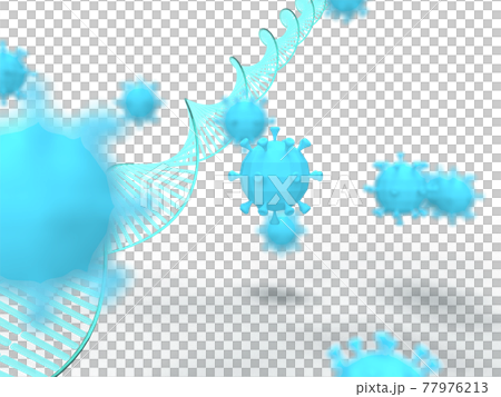 Image cut of floating viruses and genes - Stock Illustration [77976213 ...