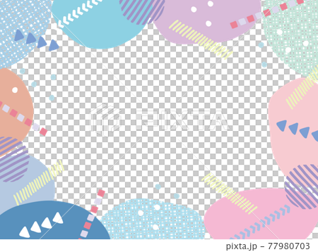 Girly colorful background frame - Stock Illustration [77980703] - PIXTA