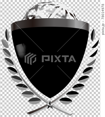 Earth emblem monotone vector illustration in a... - Stock Illustration ...