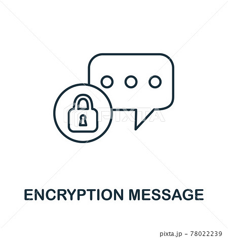Encryption Message icon. Simple element from...のイラスト素材 [78022239] - PIXTA