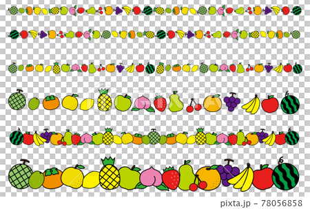 Fruit frame 5 (line) - Stock Illustration [78056858] - PIXTA