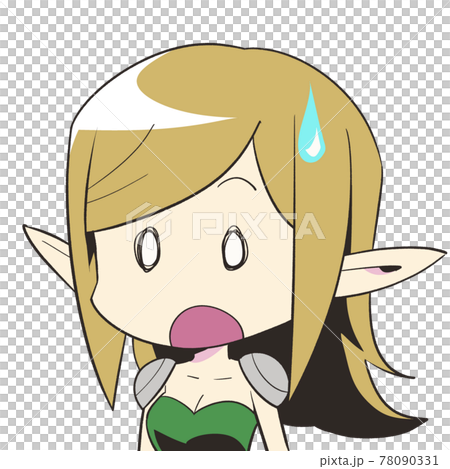 Elf girl (surprised look) - Stock Illustration [78090331] - PIXTA