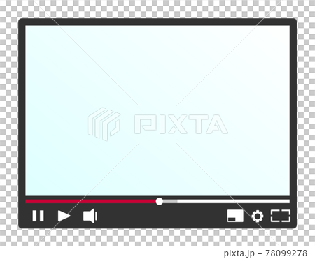 Screen illustration of video playback application - Stock Illustration ...