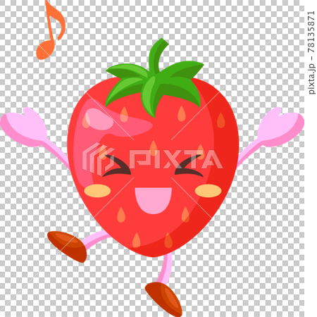 Rejoice strawberry character - Stock Illustration [78135871] - PIXTA
