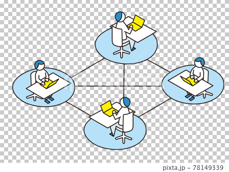 Isometric diagram of remote work - Stock Illustration [78149339] - PIXTA