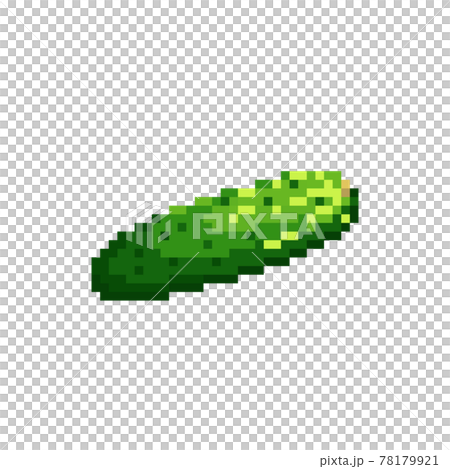 Pixel cucumber vector illustration. Pixel art... - Stock Illustration ...