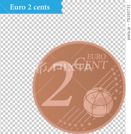 2 cents European currency Euro vector illustration - Stock Illustration ...
