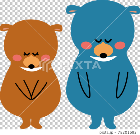 Bowing of a bear couple - Stock Illustration [78201692] - PIXTA