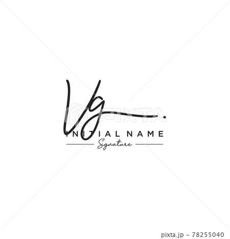 Letter VG Signature Logo Template Vectorのイラスト素材 [78255040] - PIXTA