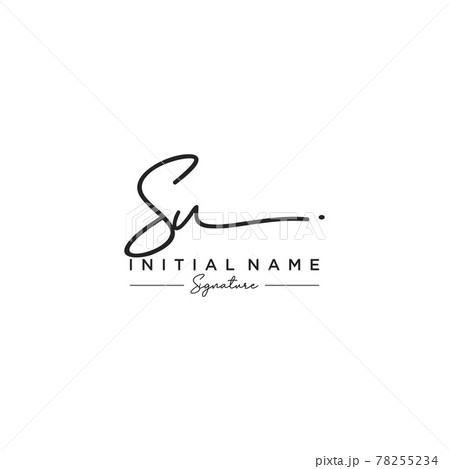 Letter SU Signature Logo Template Vectorのイラスト素材 [78255234] - PIXTA
