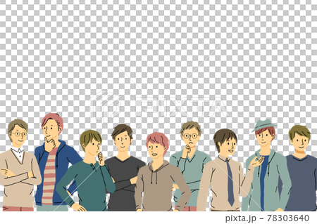 Multiple young men poses - Stock Illustration [78303640] - PIXTA