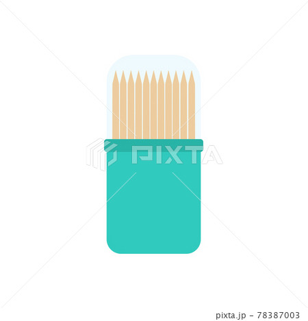 box of cartoon toothpick isolated on whiteのイラスト素材 [78387003] - PIXTA