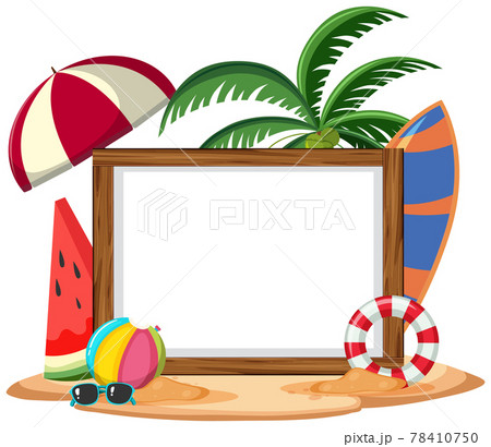 Summer Beach Border Clip Art