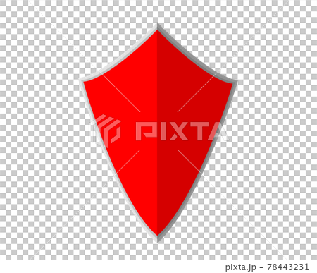 Red shield - Stock Illustration [78443231] - PIXTA