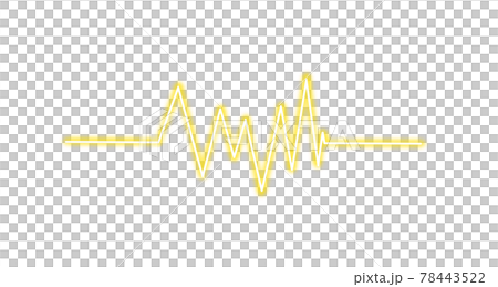 Heart rate line (yellow) - Stock Illustration [78443522] - PIXTA
