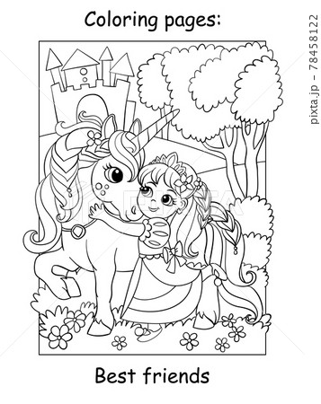 Unicorn And Princess Coloring Pages Unicorn Coloring Pages #695628