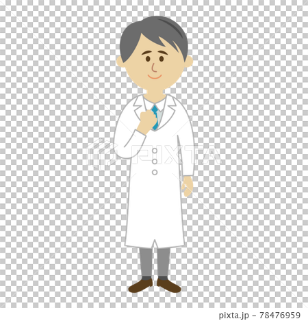Illustration image of a doctor doing a guts pose - Stock Illustration ...